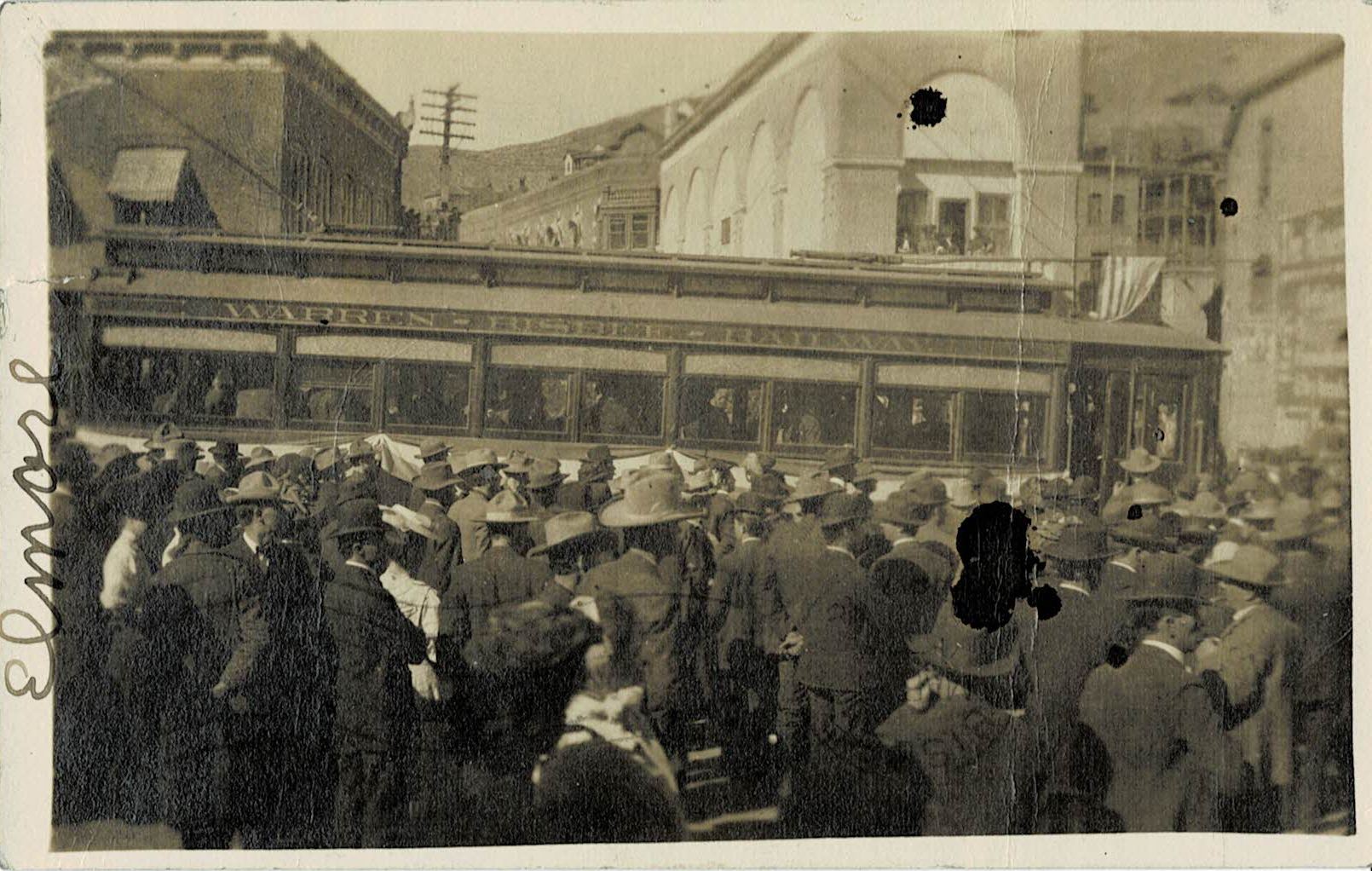 This webpage shows images of Bisbee Life through old postcards